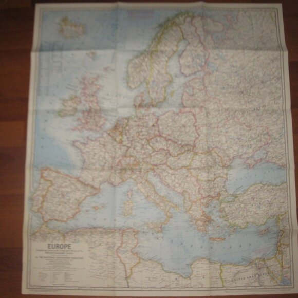National Geographic | Art | 969 Nat Geo Foldout Map Europe 3 X 26 ...